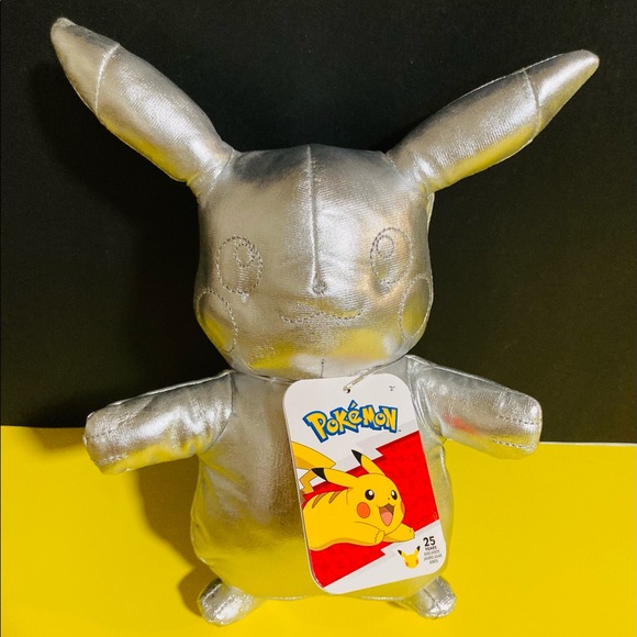 Pokemon | Other | Pokemon 25th Edition Pikachu Silver Plush | Poshmark